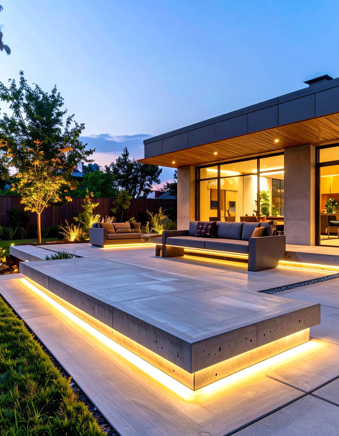 30 Modern Concrete Patio Ideas for Your Backyard - We Love Home Blog