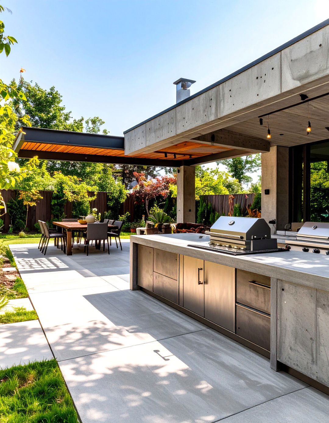 30 Modern Concrete Patio Ideas for Your Backyard - We Love Home Blog