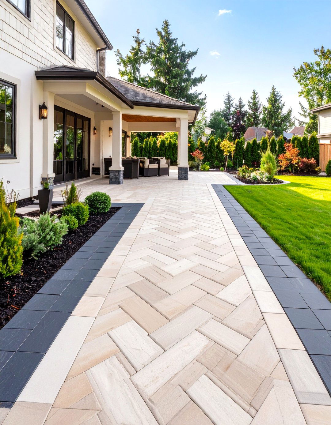 30 Versatile Backyard Paver Ideas for Your Landscape - We Love Home Blog