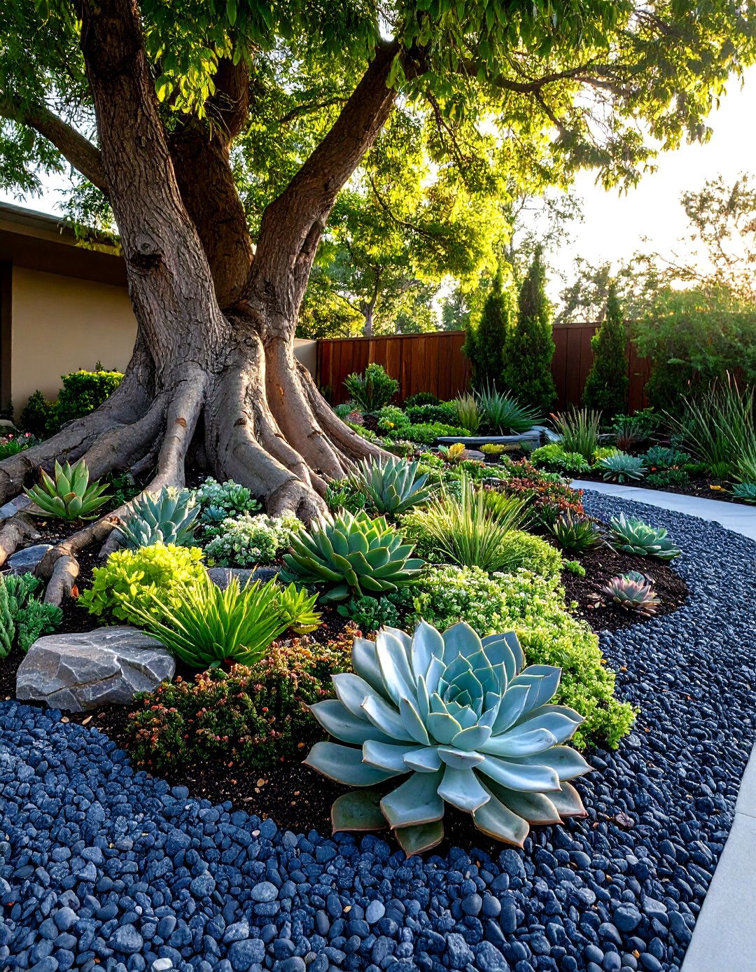 30 Landscaping Ideas Around Tree Roots That Work - We Love Home Blog