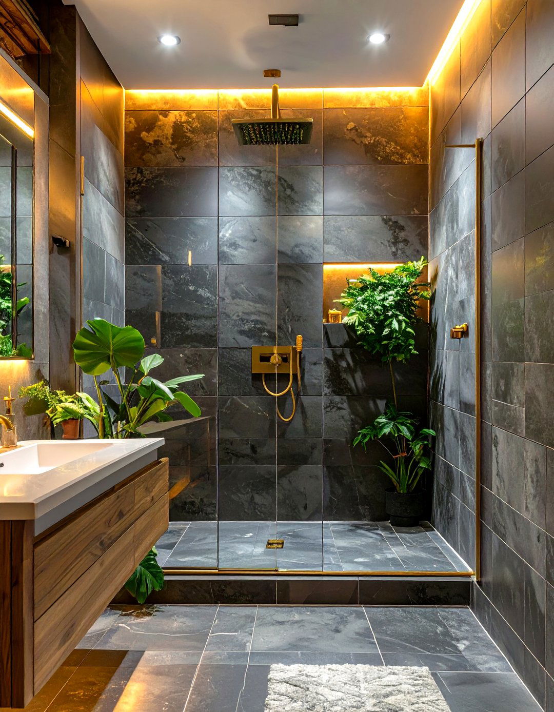 30 Open Shower Ideas for a Modern Spa-Like Bathroom - We Love Home Blog