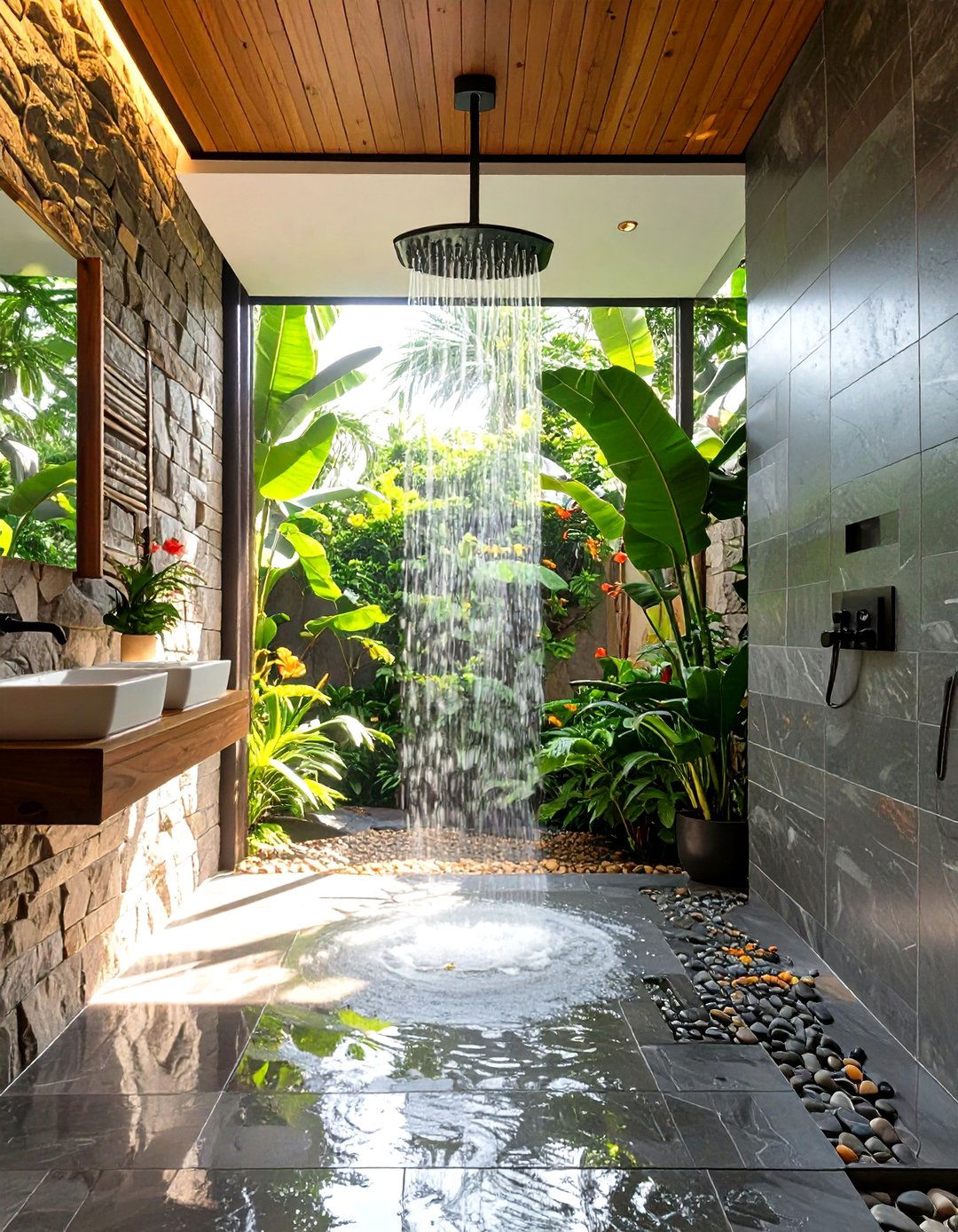 30 Open Shower Ideas for a Modern Spa-Like Bathroom - We Love Home Blog