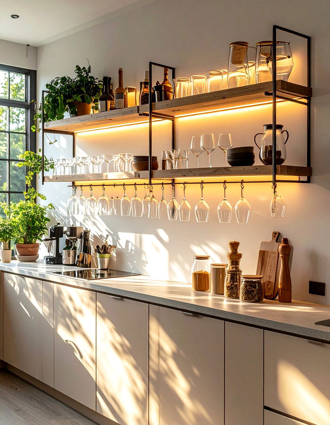 30 Kitchen Floating Shelves Ideas for Storage - We Love Home Blog