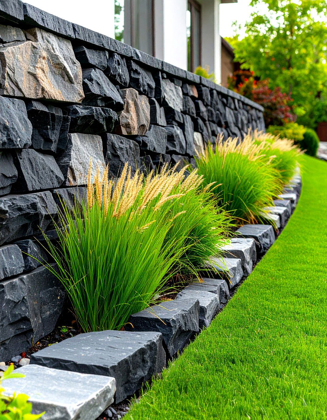 30 Retaining Wall Ideas for Sloped Front Yard Designs - We Love Home Blog