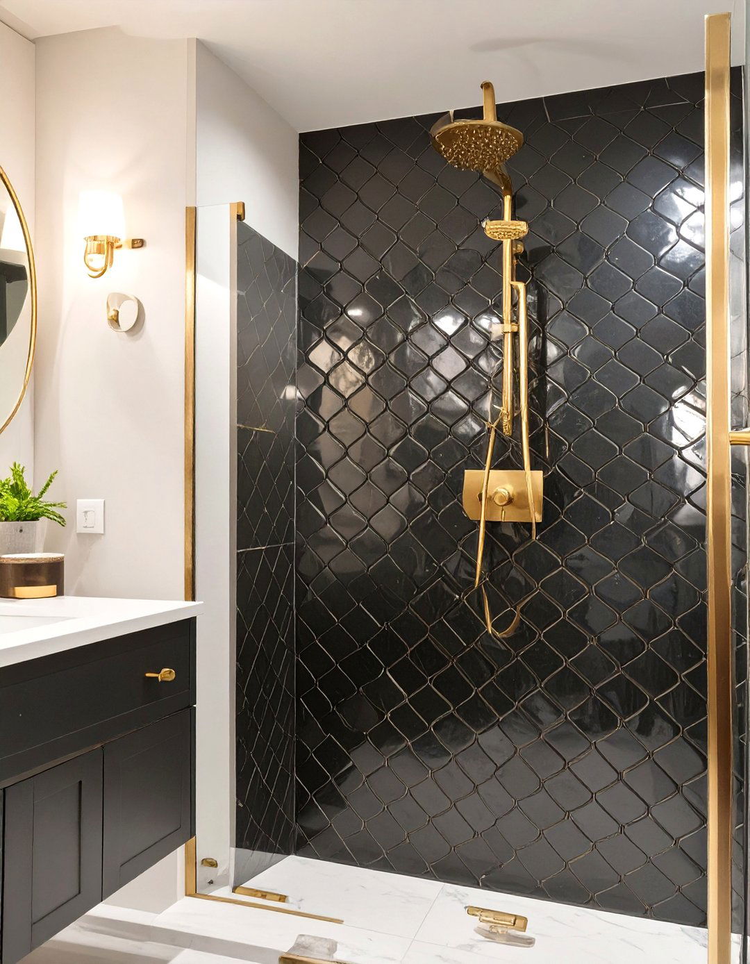 30 Black Shower Tile Ideas for a Bold Modern Bathroom - We Love Home Blog