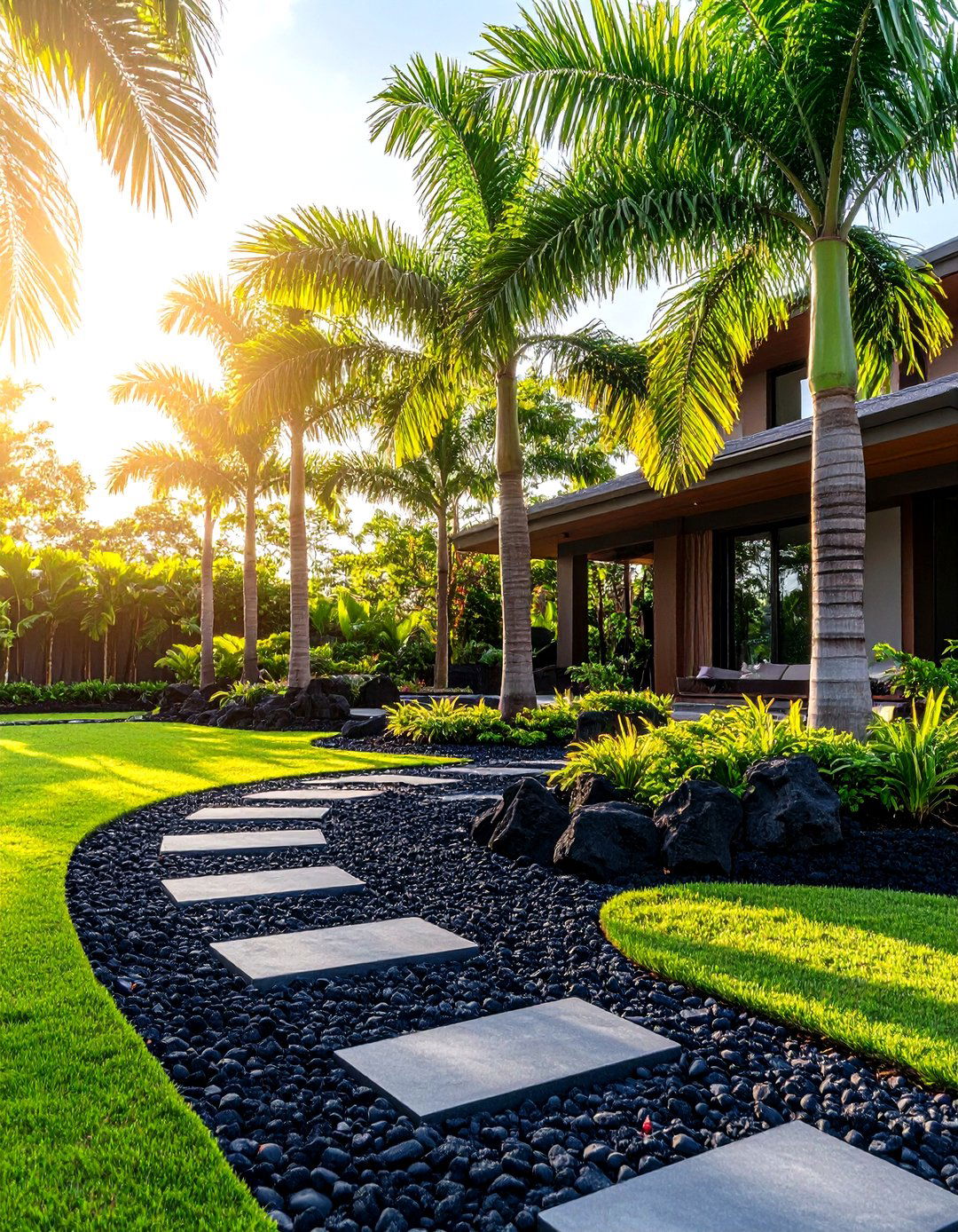 30 Front Yard Palm Tree Landscape Design Ideas - We Love Home Blog