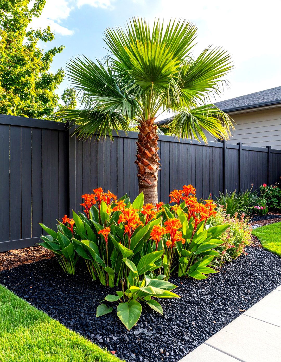 30 Front Yard Palm Tree Landscape Design Ideas - We Love Home Blog