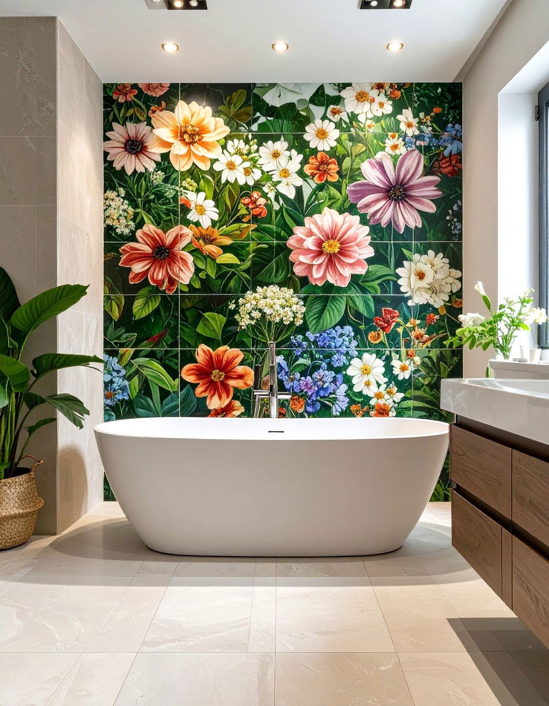 30 Bold Modern Bathroom Tile Ideas to Transform - We Love Home Blog