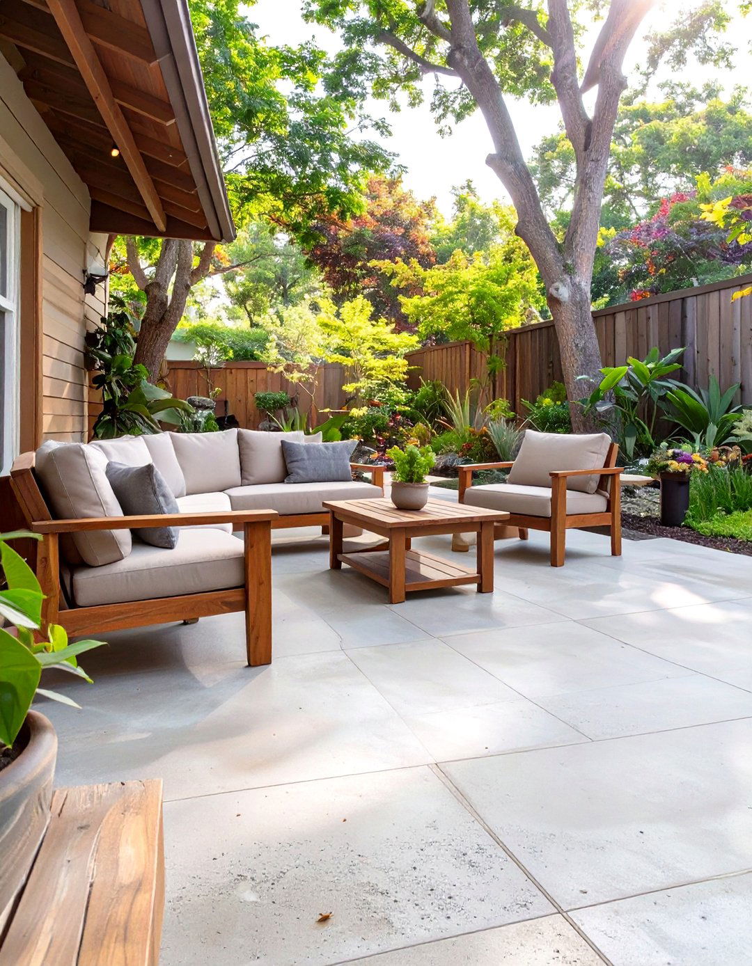 30 Cement Patio Ideas to Transform Your Outdoor Space - We Love Home Blog