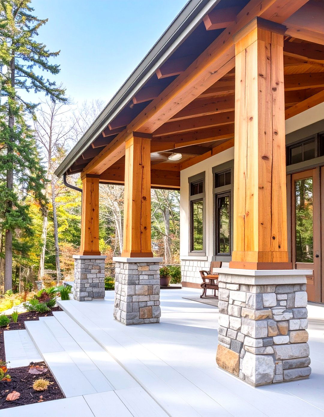 30 Classic Wood Front Porch Ideas for Home Curb Appeal - We Love Home Blog