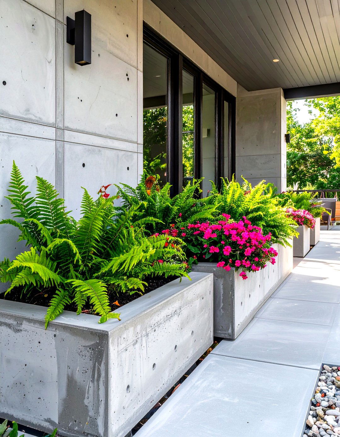 30 Small Concrete Front Porch Ideas for a Modern Home - We Love Home Blog