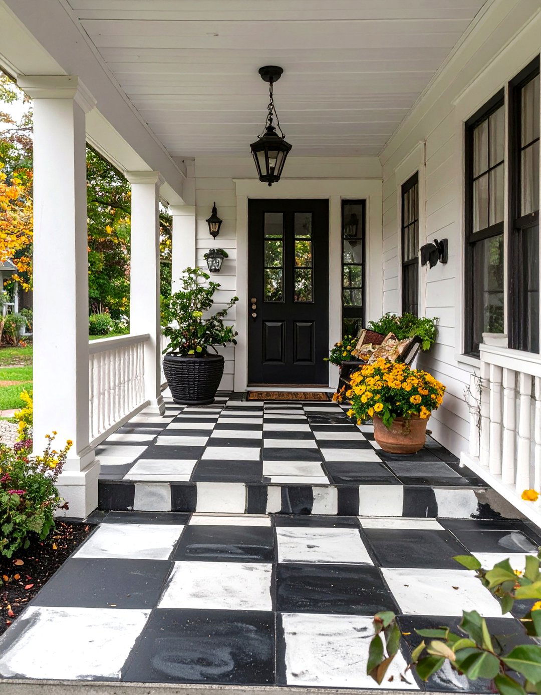 30 Small Concrete Front Porch Ideas for a Modern Home - We Love Home Blog