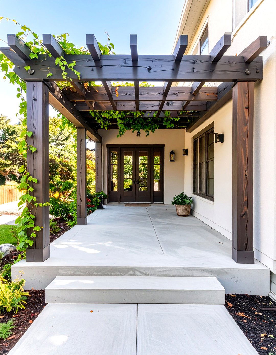 30 Small Concrete Front Porch Ideas for a Modern Home - We Love Home Blog