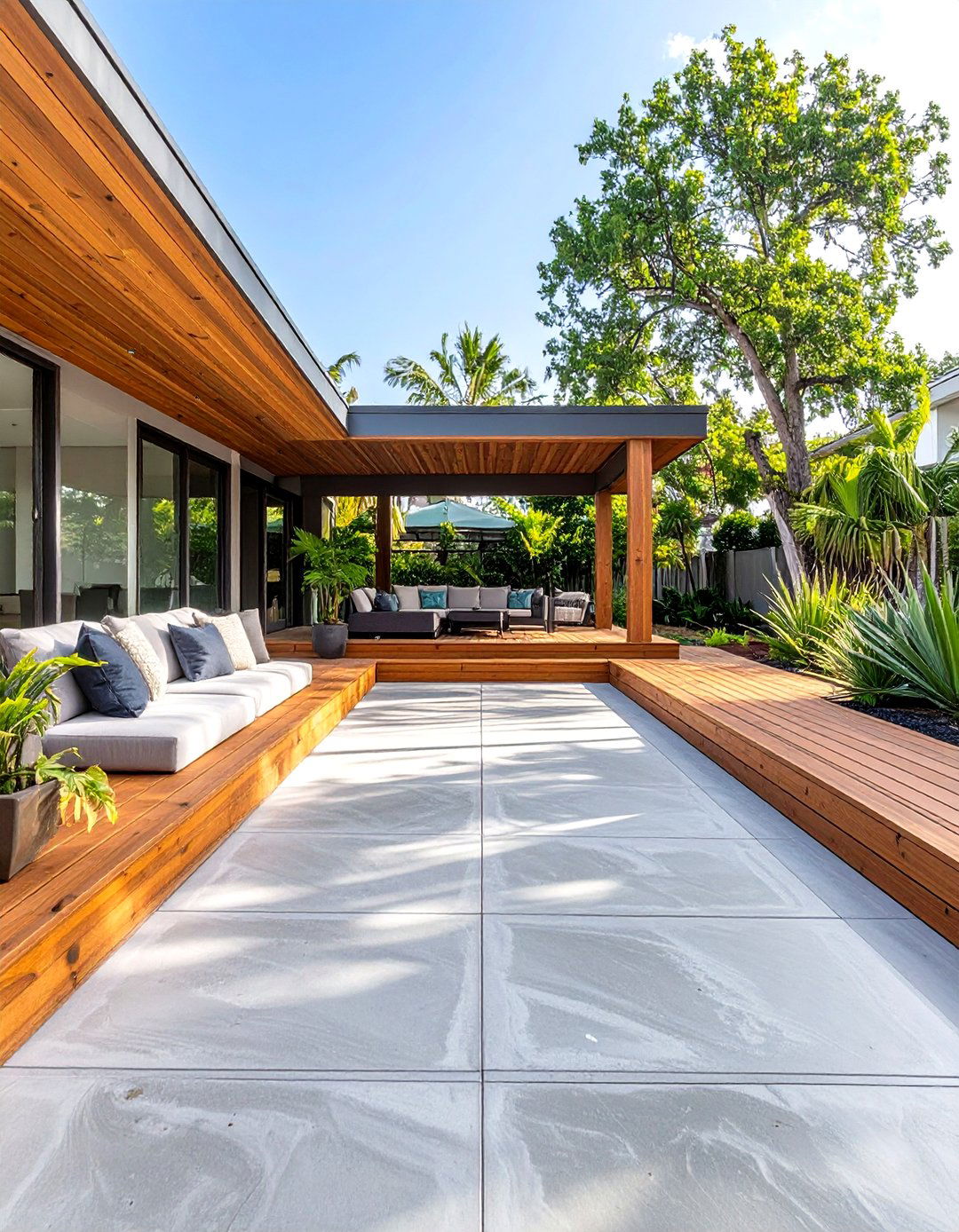 30 Modern Concrete Deck Ideas for Your Outdoor Space - We Love Home Blog