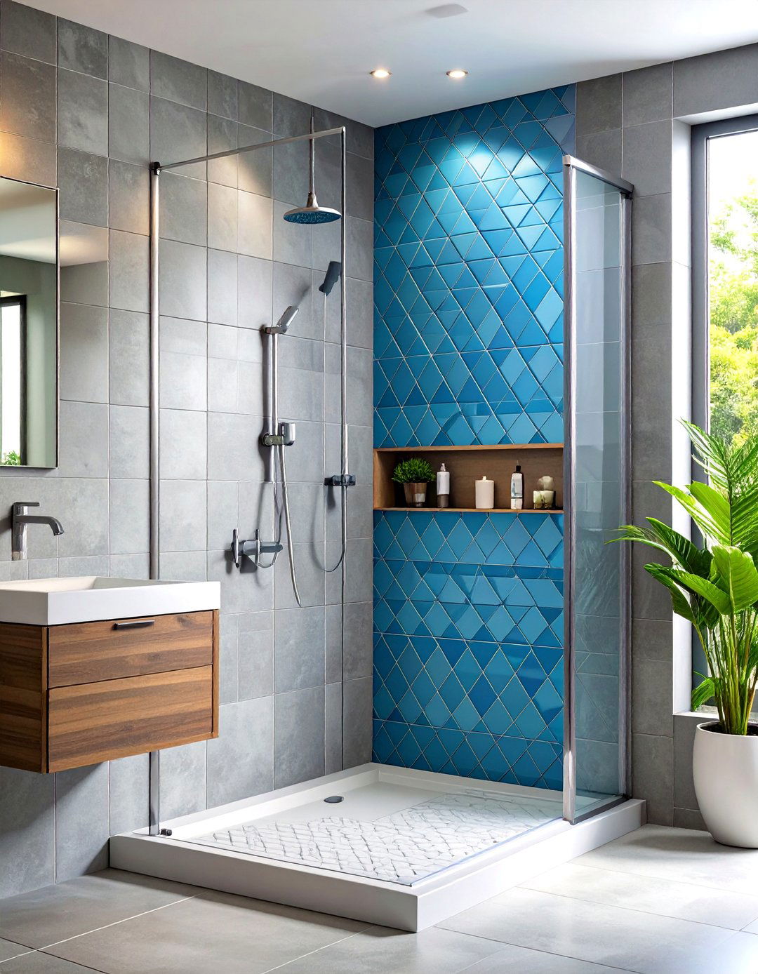 30 Large Tile Shower Ideas for a Modern Bathroom Look - We Love Home Blog