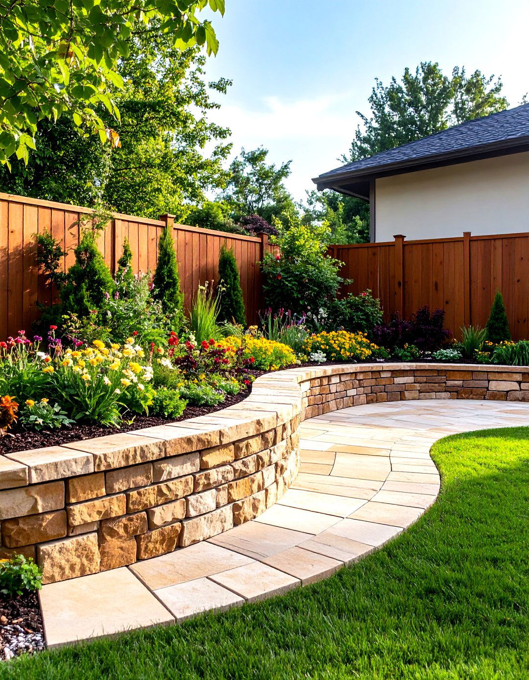 30 Best Patio Retaining Wall Ideas for Your Backyard - We Love Home Blog