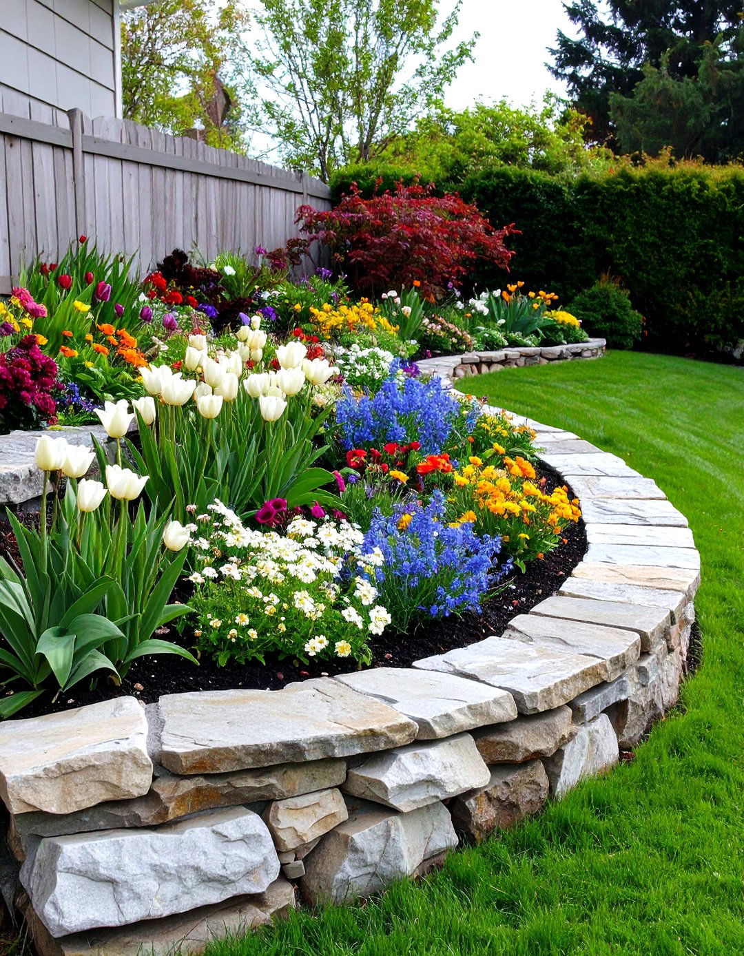 30 Retaining Wall Ideas for Sloped Front Yard Designs - We Love Home Blog