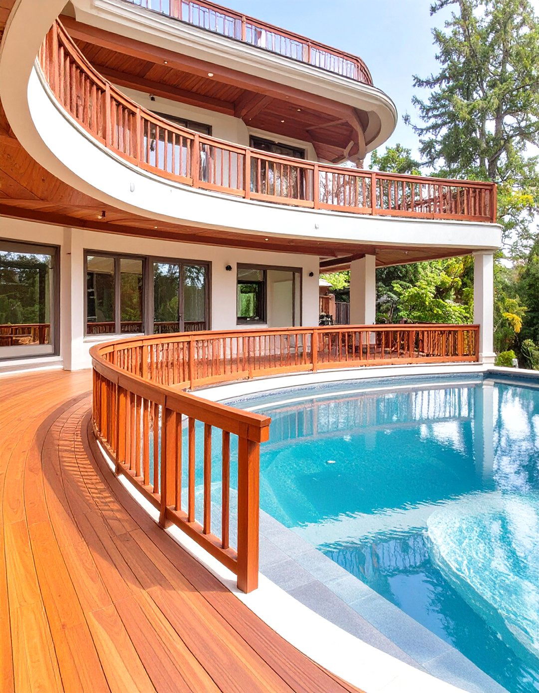 30 Stylish Wood Deck Railing Ideas for Better Design - We Love Home Blog