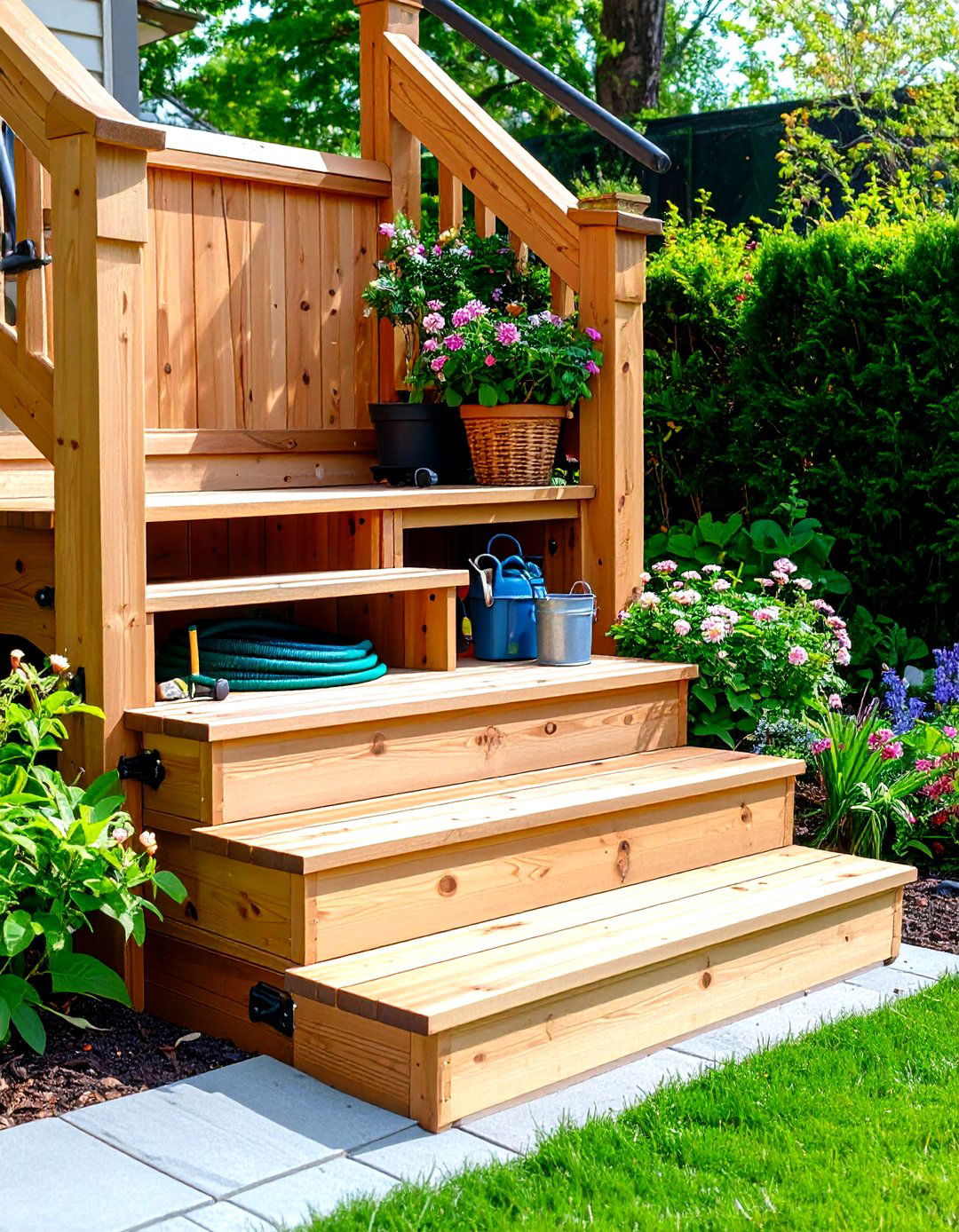 30 Deck Steps Ideas to Improve Your Outdoor Access - We Love Home Blog