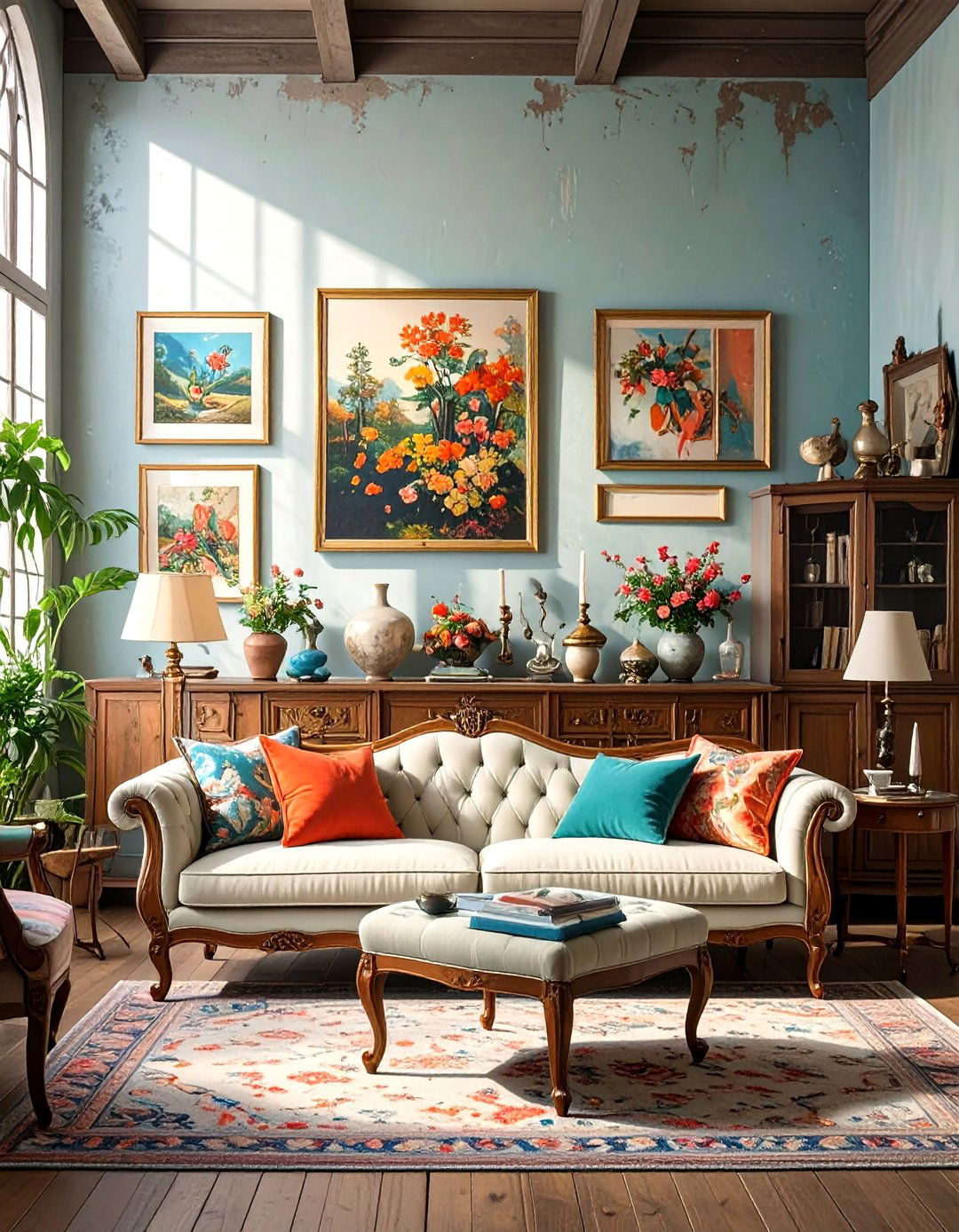 30 Vintage Living Room Ideas for Timeless Decor - We Love Home Blog