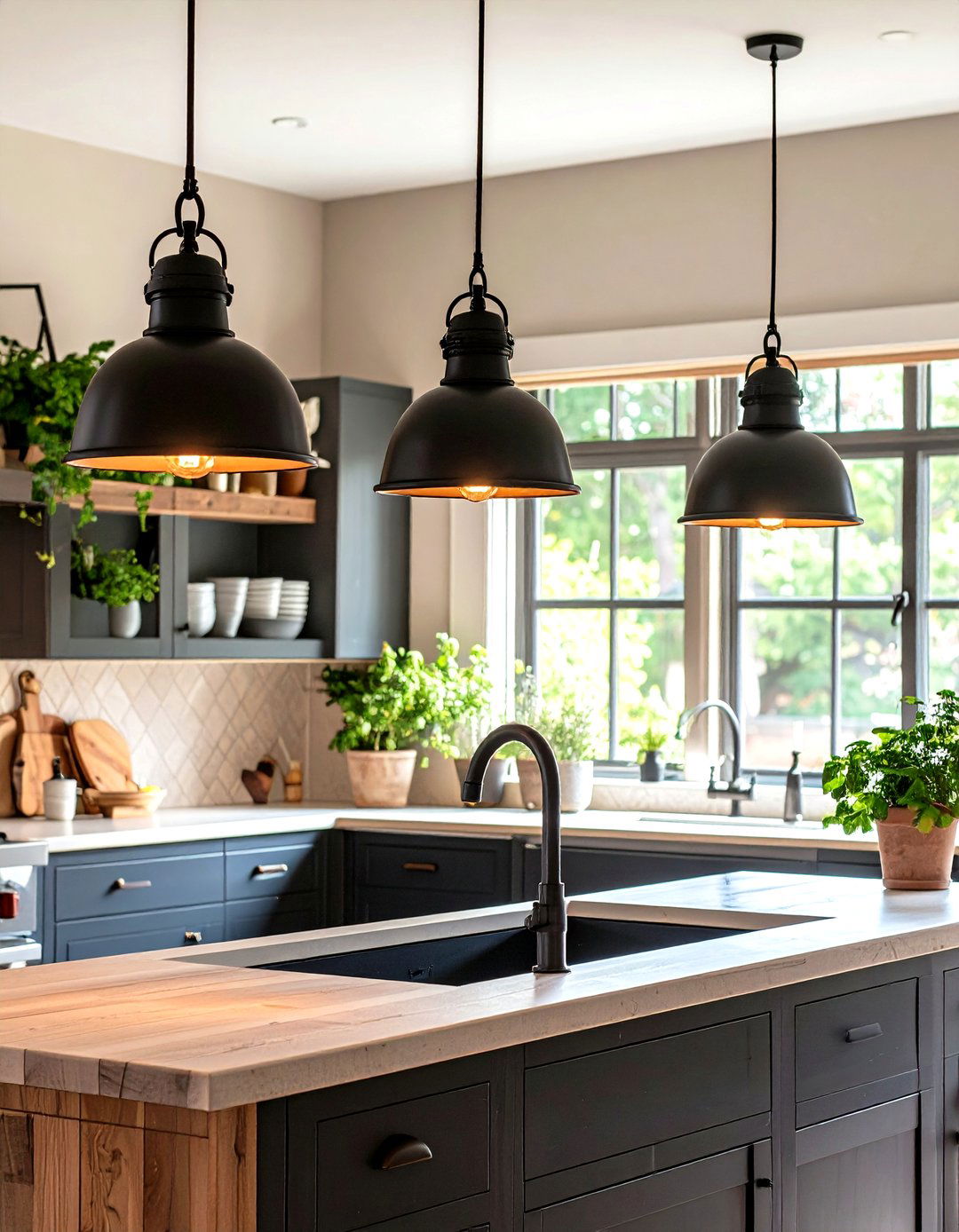 30 Modern Kitchen Sink Lighting Ideas to Brighten Work - We Love Home Blog