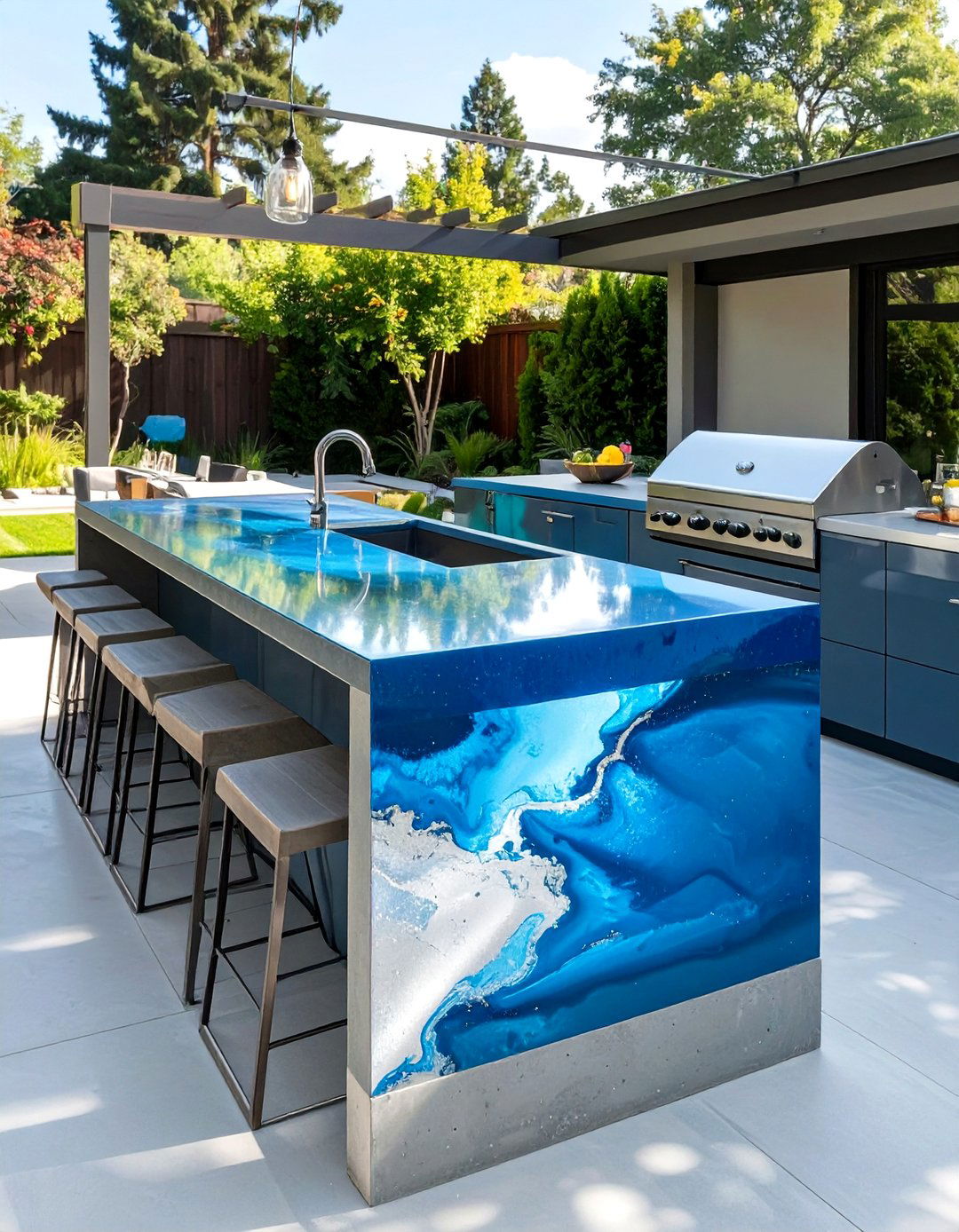 30 Outdoor Kitchen Countertop Ideas for Modern Homes - We Love Home Blog