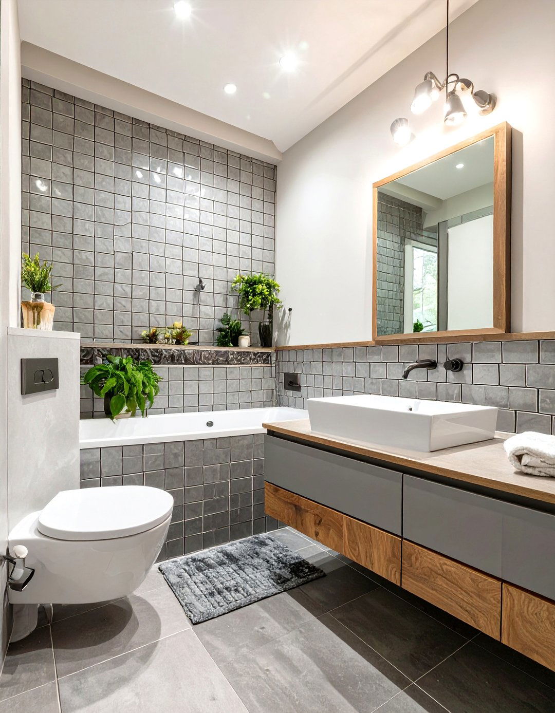 30 Grey Modern Small Bathroom Designs for Maximum Impact - We Love Home ...