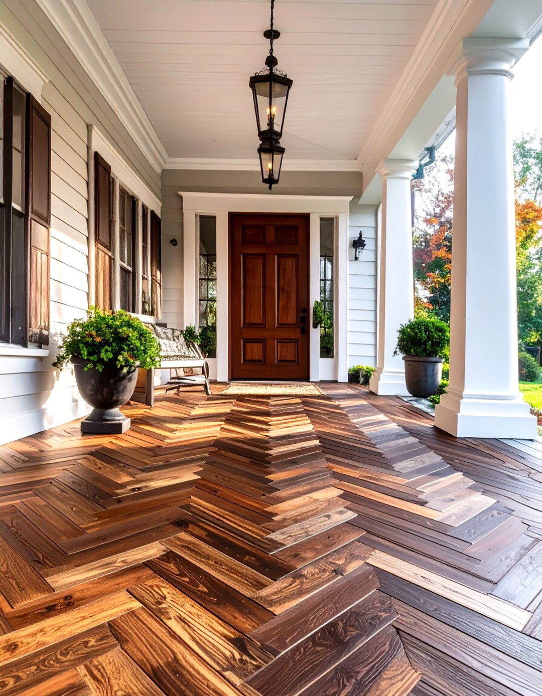 30 Classic Wood Front Porch Ideas for Home Curb Appeal - We Love Home Blog