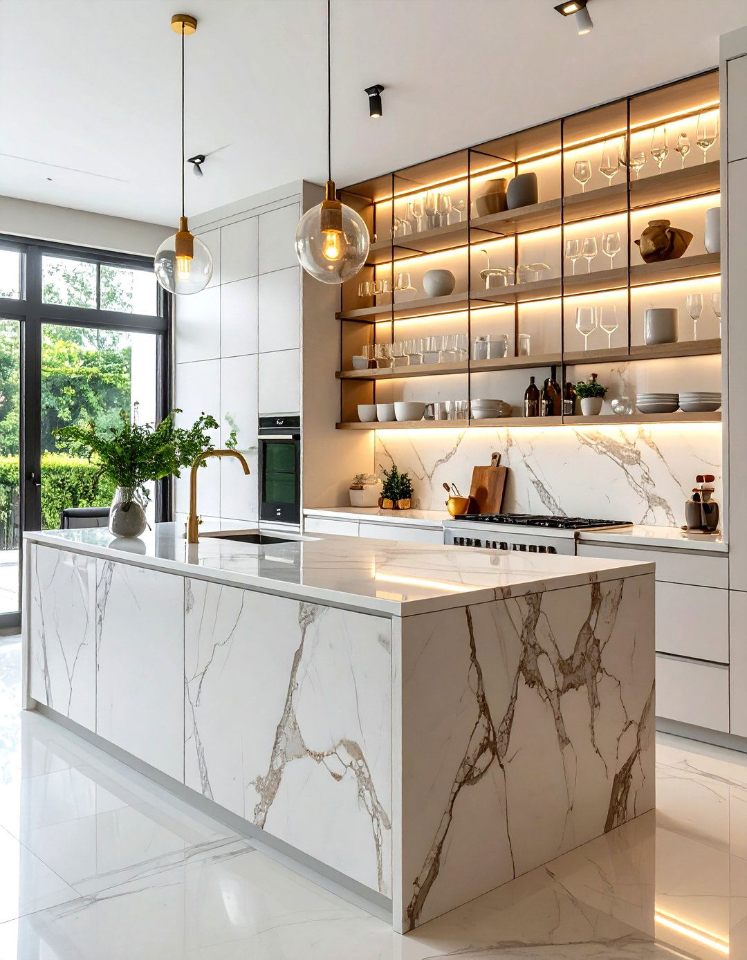 30 Kitchen Floating Shelves Ideas for Storage - We Love Home Blog