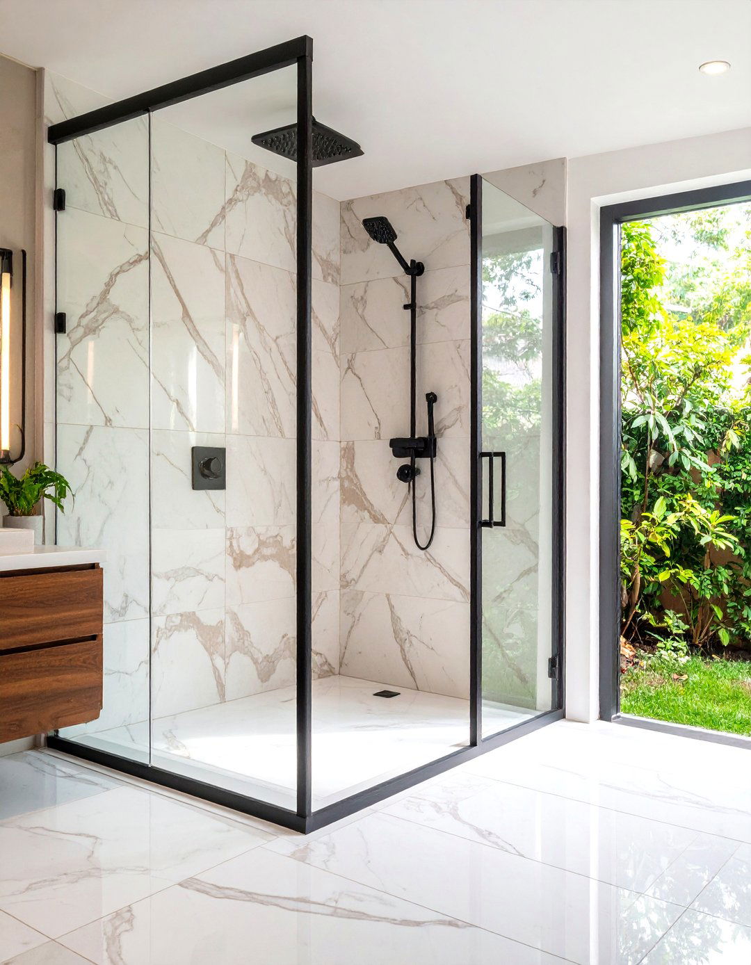 30 Large Tile Shower Ideas for a Modern Bathroom Look - We Love Home Blog