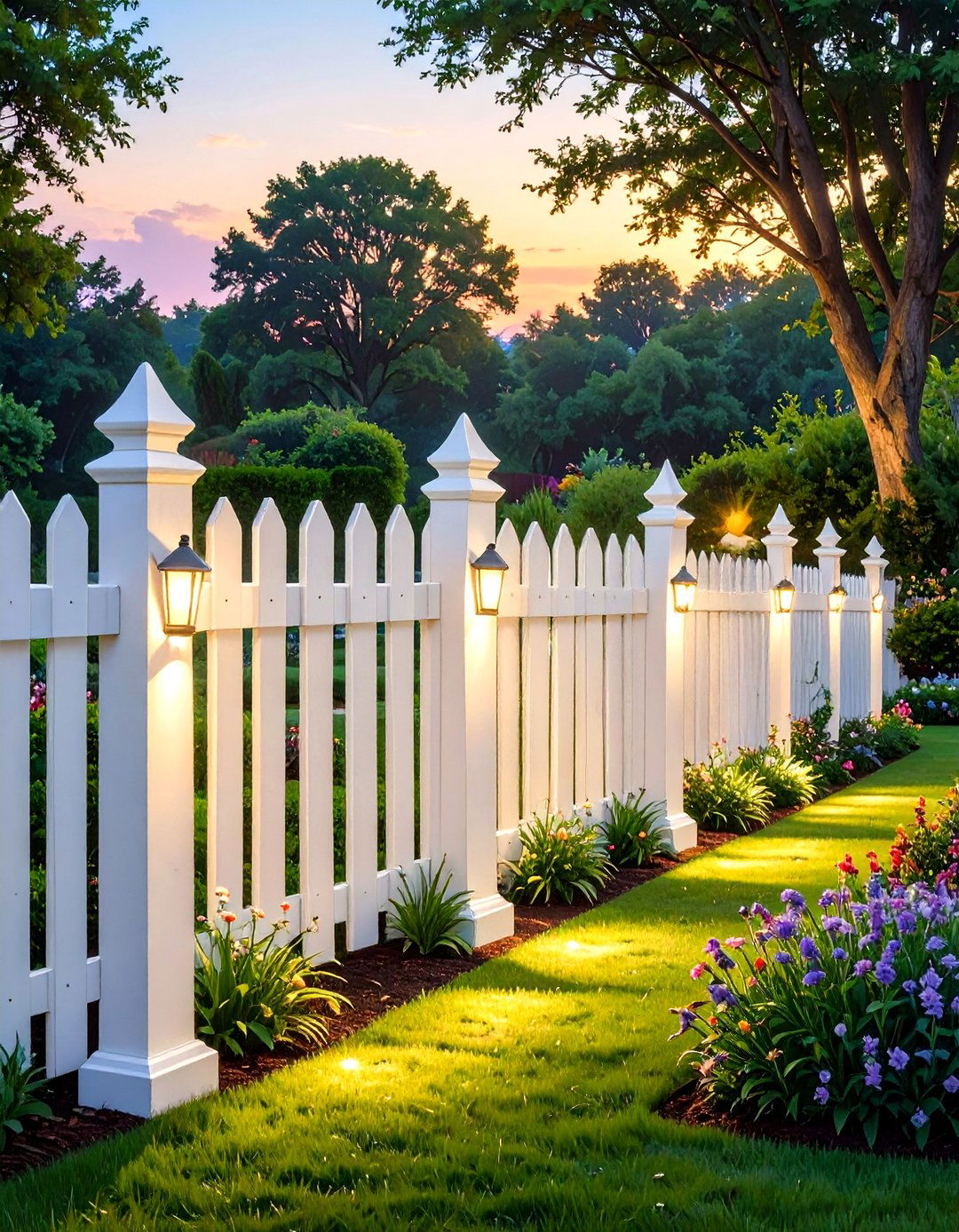 30 Bright Outdoor Fence Lighting Ideas for a Glowy Yard - We Love Home Blog