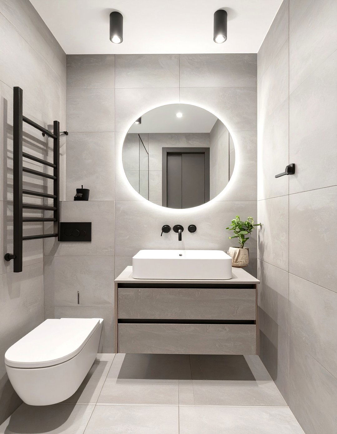 30 Grey Modern Small Bathroom Designs for Maximum Impact - We Love Home ...