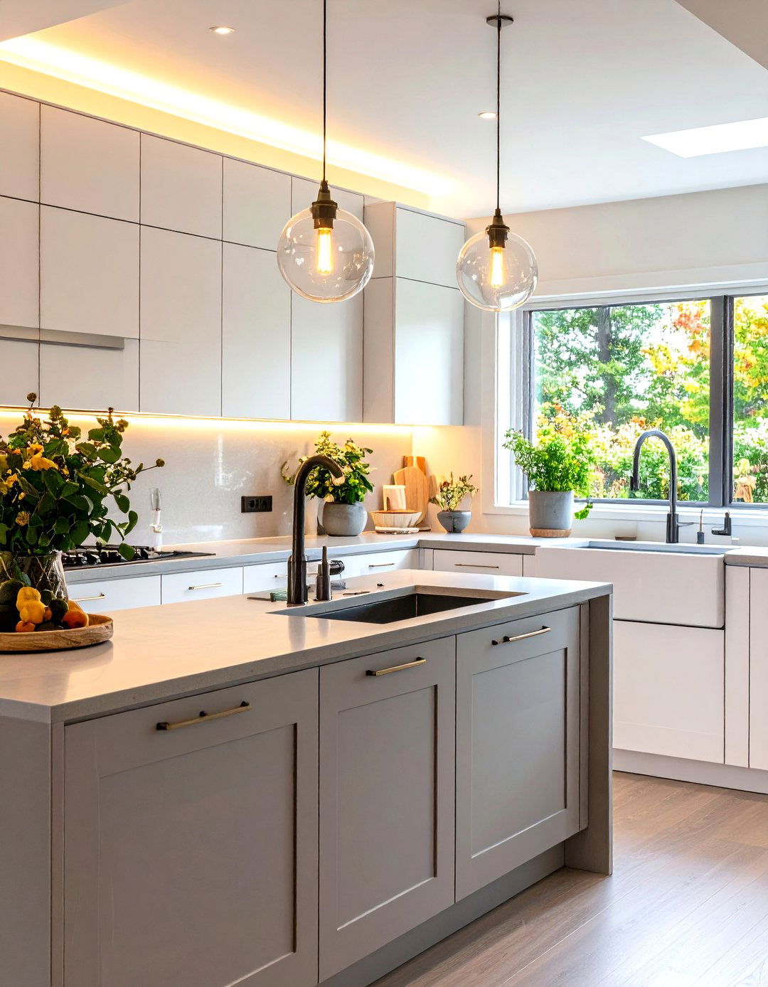 30 Modern Kitchen Sink Lighting Ideas to Brighten Work - We Love Home Blog