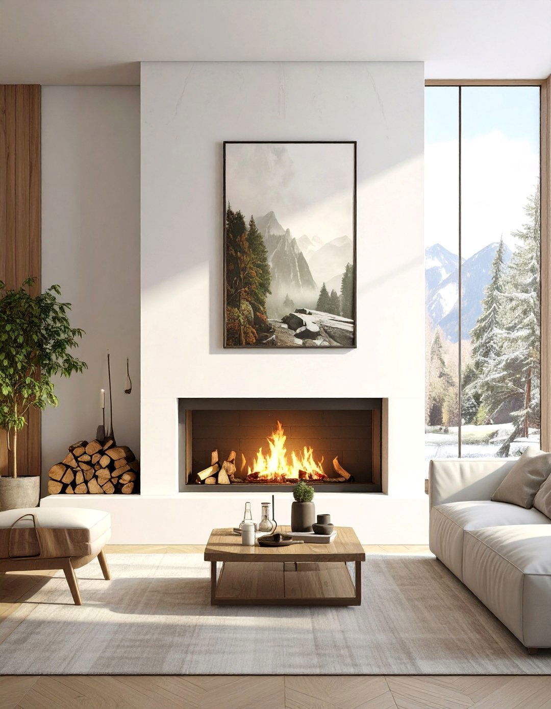 30 Modern Fireplace Accent Wall Ideas for Living Rooms - We Love Home Blog