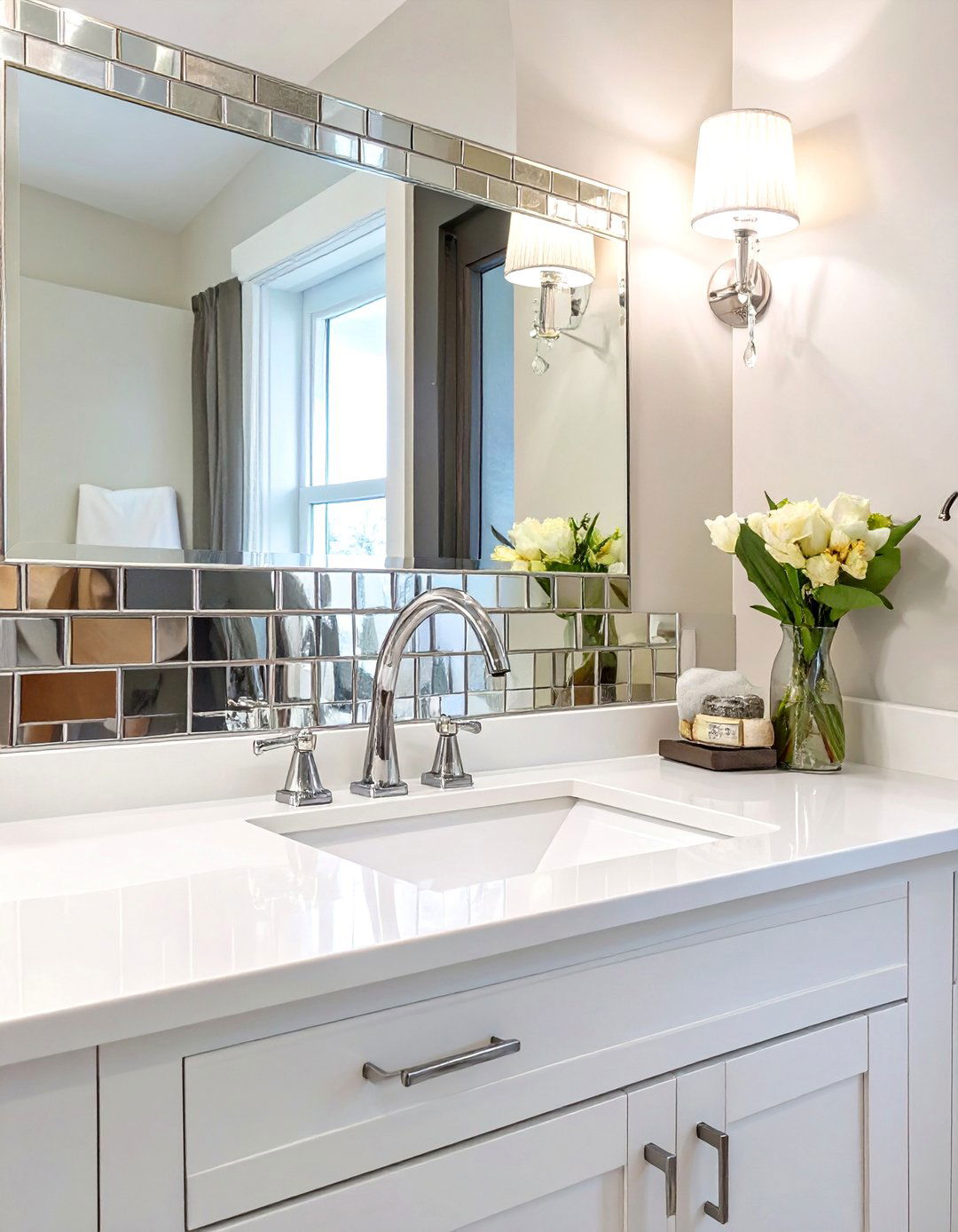 30 Trendy Bathroom Vanity Backsplash Ideas to Explore - We Love Home Blog