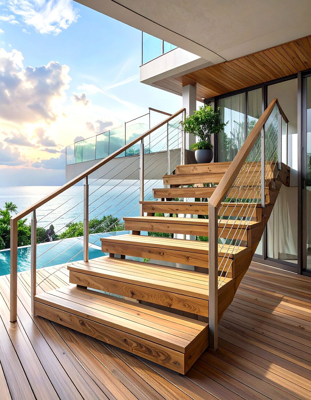 30 Deck Stair Ideas for Stylish Backyard Transitions - We Love Home Blog