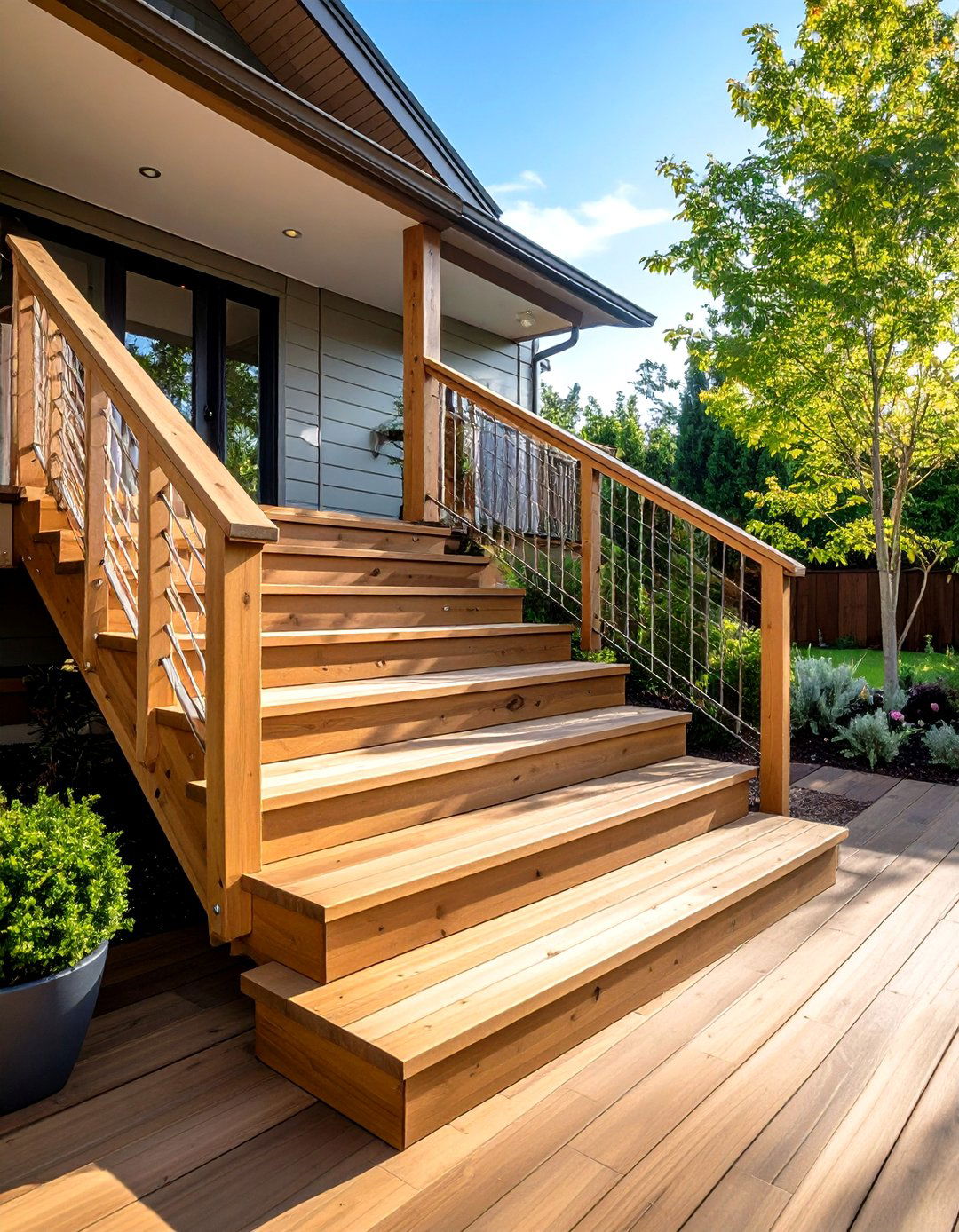 30 Deck Steps Ideas to Improve Your Outdoor Access - We Love Home Blog