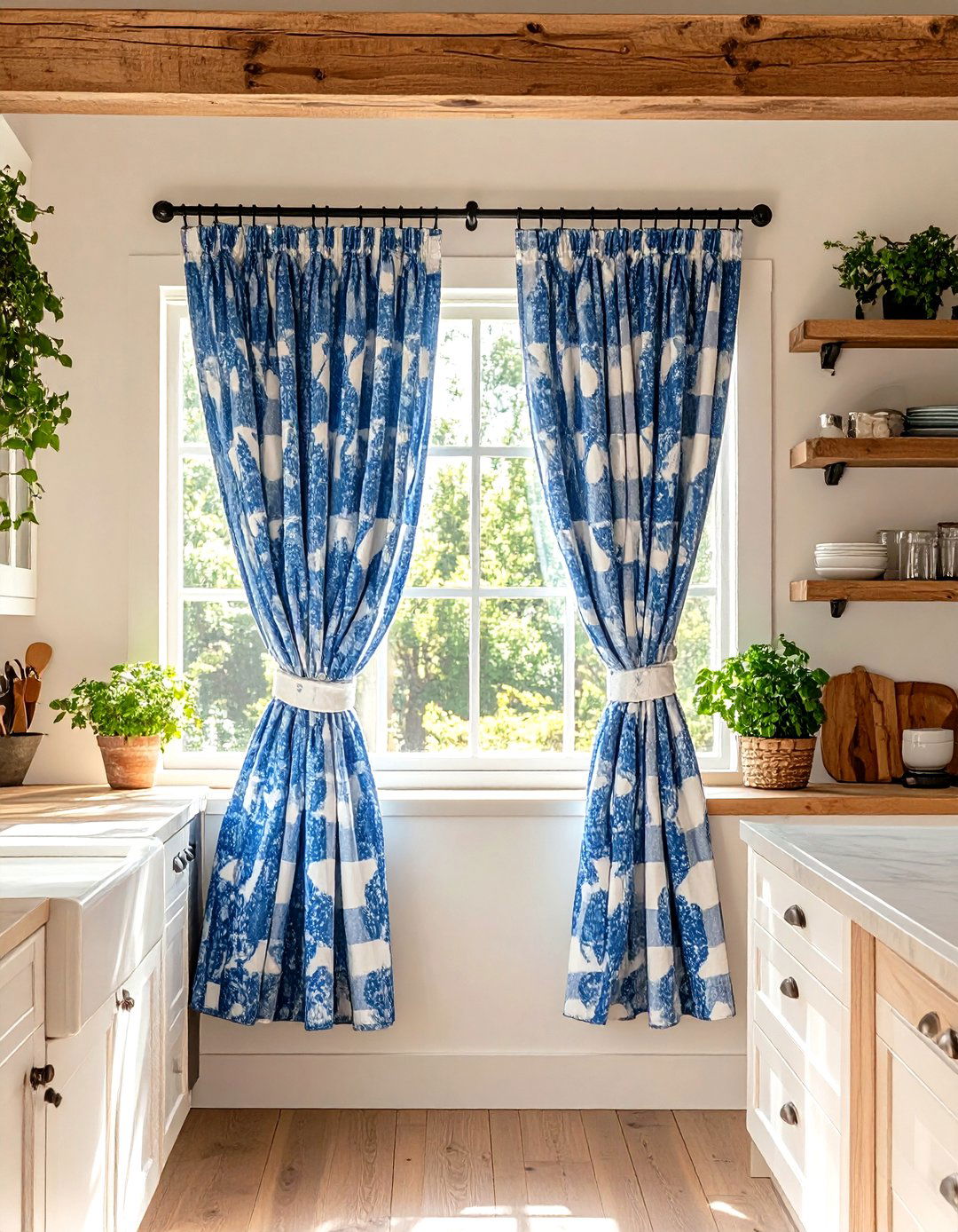30 Chic Kitchen Window Curtain Ideas for Your Home - We Love Home Blog