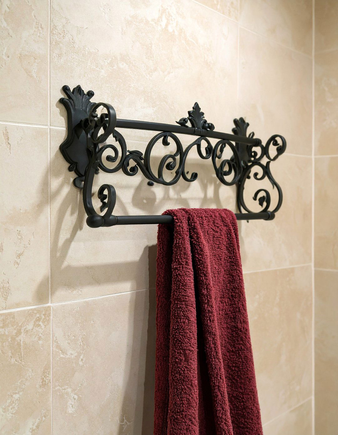 Wrought Iron Towel Bar