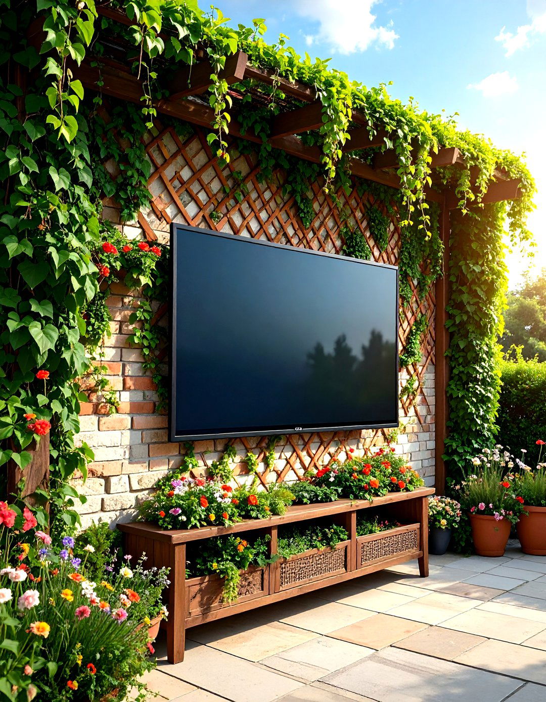 30 Outdoor TV Wall Ideas for the Ultimate Patio Fun - We Love Home Blog
