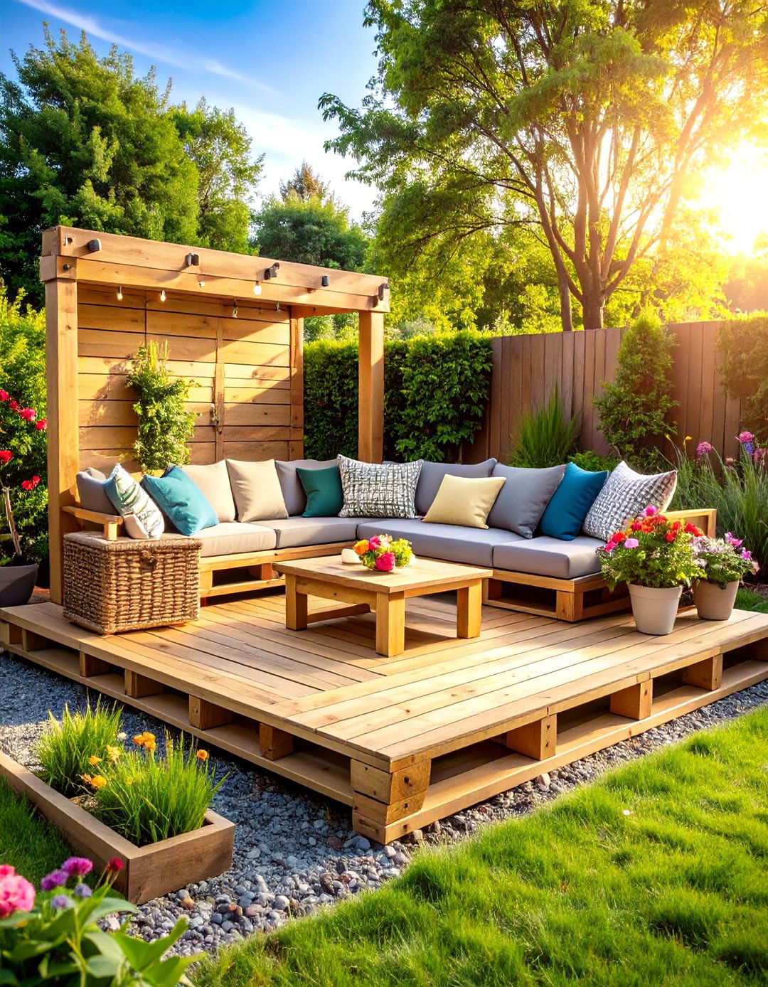 30 Pallet Deck Ideas for a Budget Friendly Outdoor Space - We Love Home ...