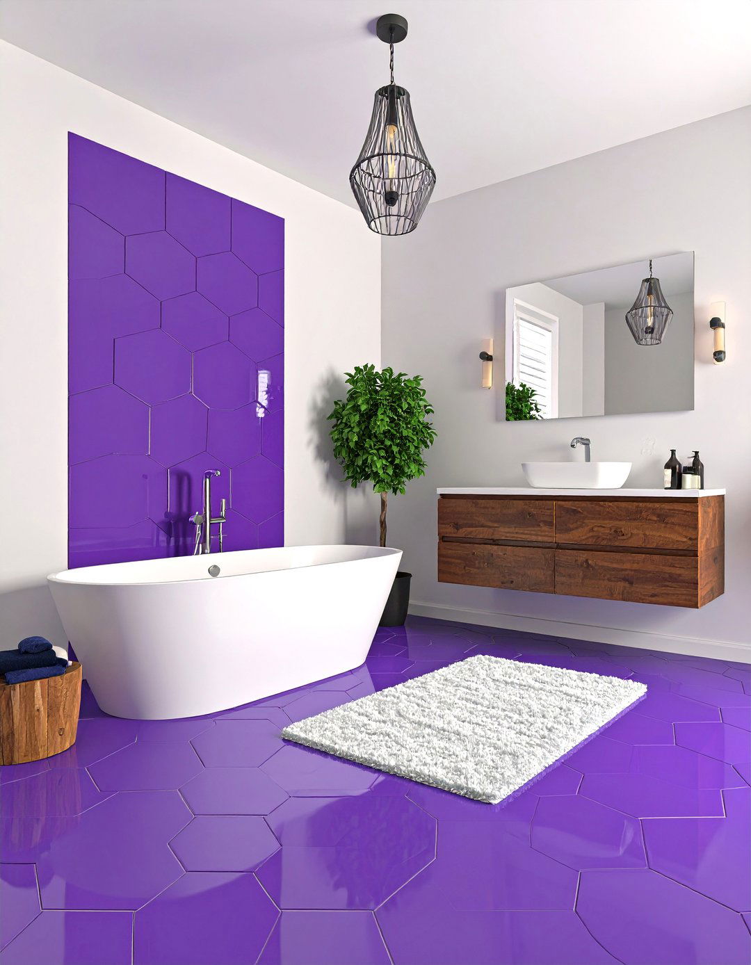 30 Modern Purple Bathroom Ideas for Your Home - We Love Home Blog