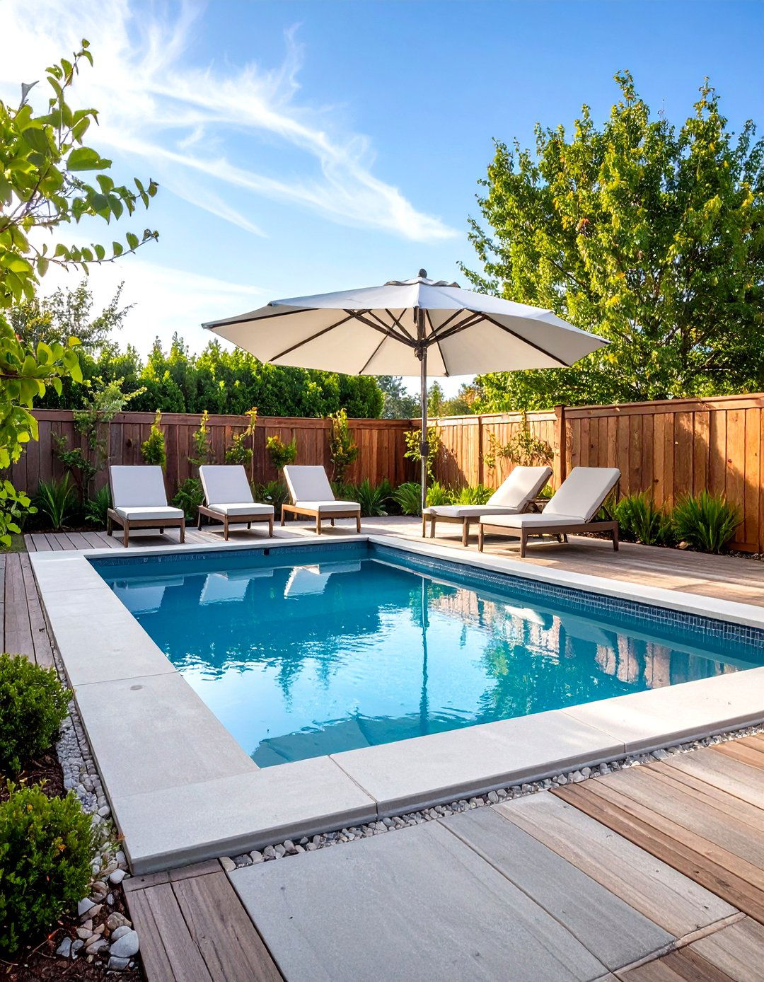 30 Modern Rectangular Pool Landscaping Ideas to Try - We Love Home Blog