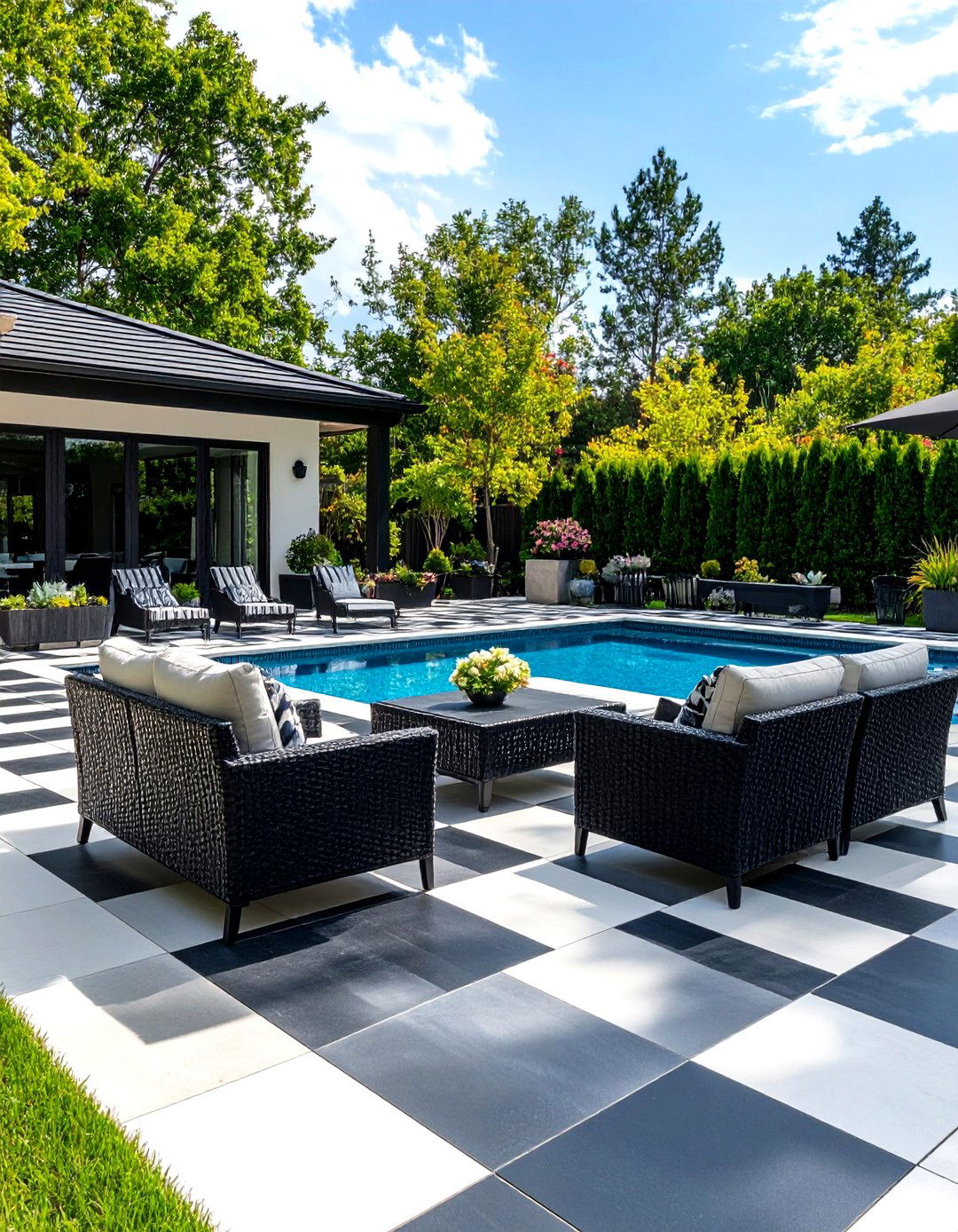 30 Modern Rectangular Pool Landscaping Ideas to Try - We Love Home Blog