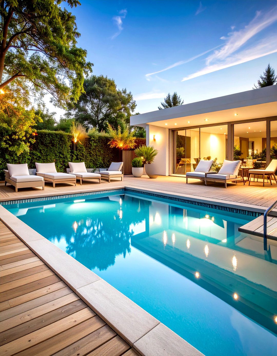 30 Modern Rectangular Pool Landscaping Ideas to Try - We Love Home Blog