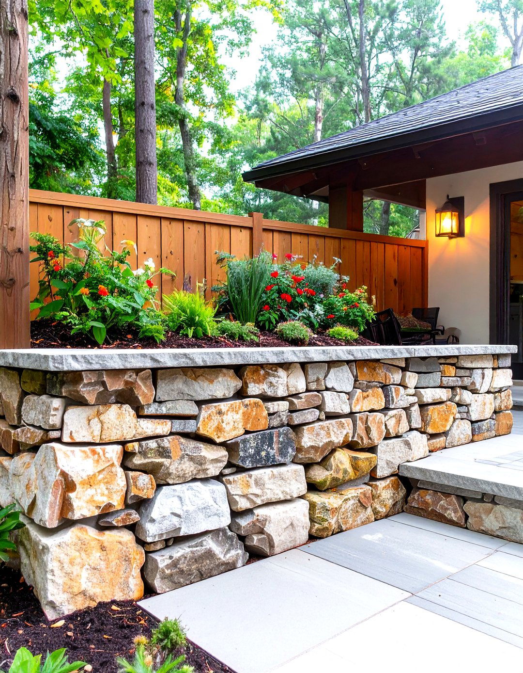 30 Best Patio Retaining Wall Ideas for Your Backyard - We Love Home Blog
