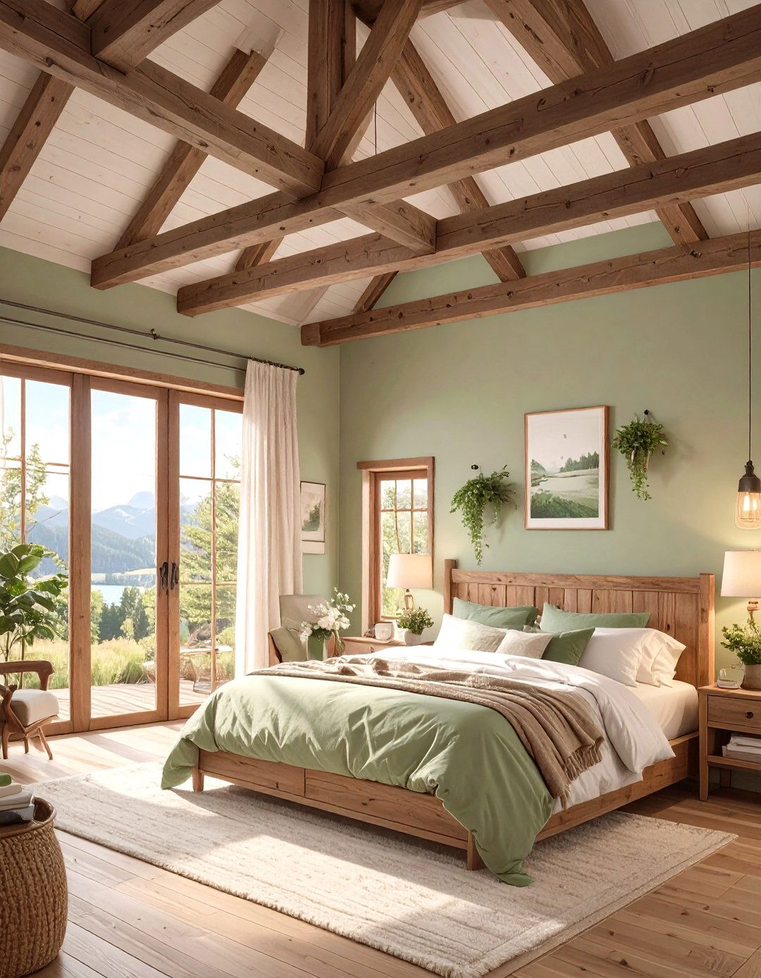 30 Rustic Sage Green Bedroom Ideas for a Calm Home - We Love Home Blog