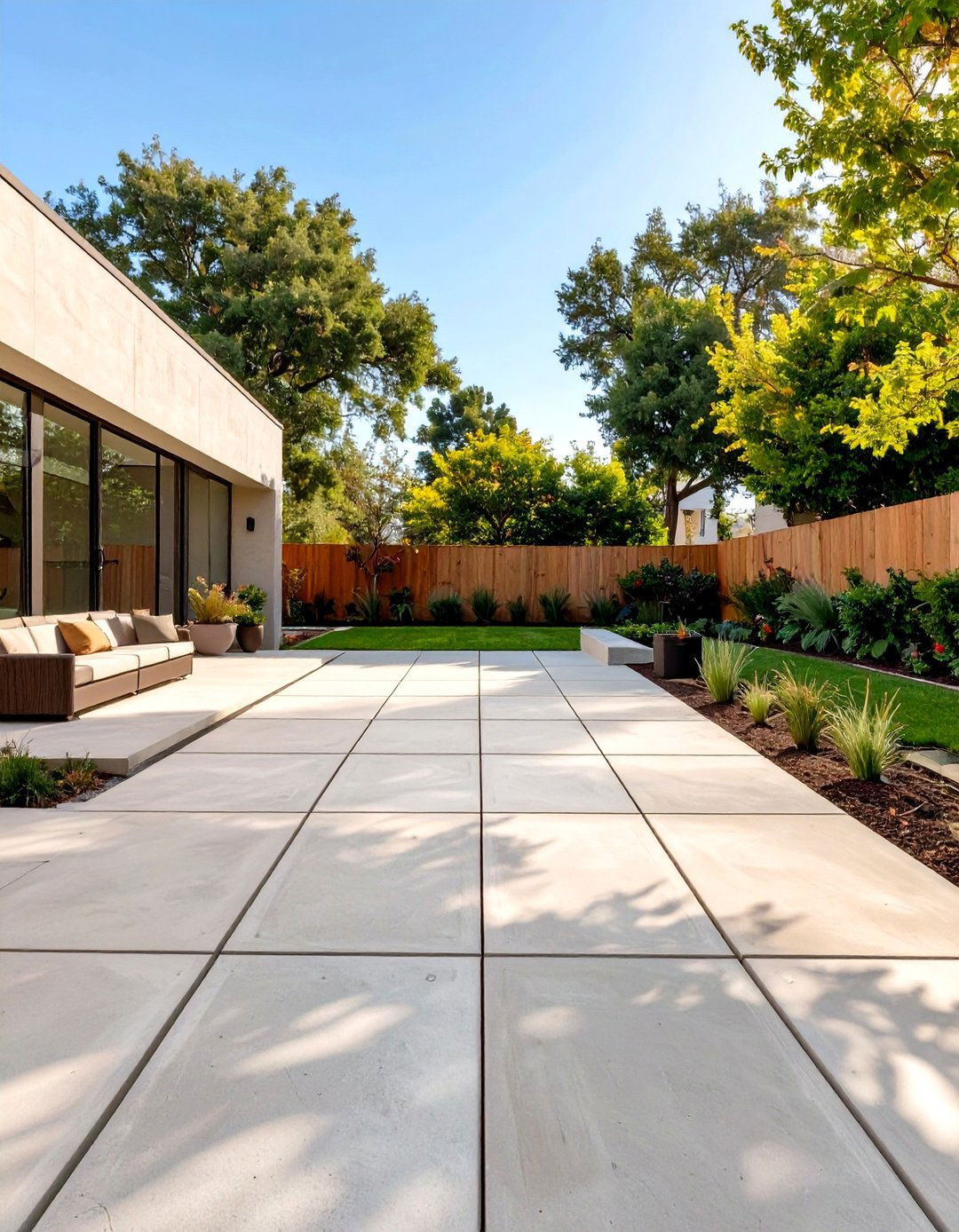 30 Simple Concrete Patio Ideas for a Sleek Outdoor Look - We Love Home Blog