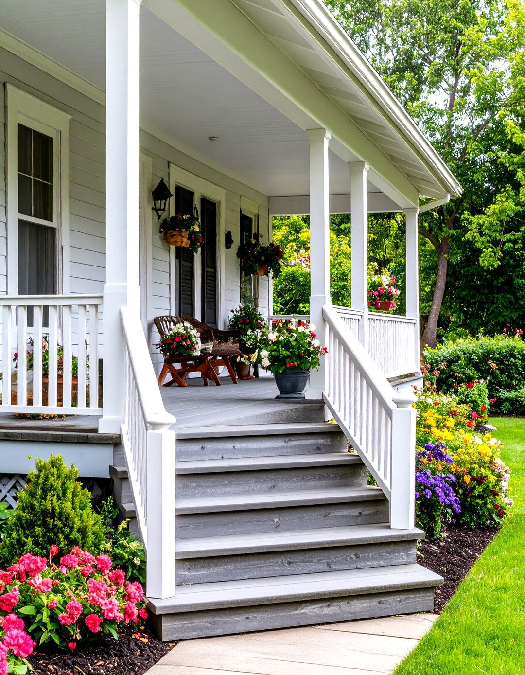30 Practical Porch Steps Ideas for Better Curb Appeal - We Love Home Blog