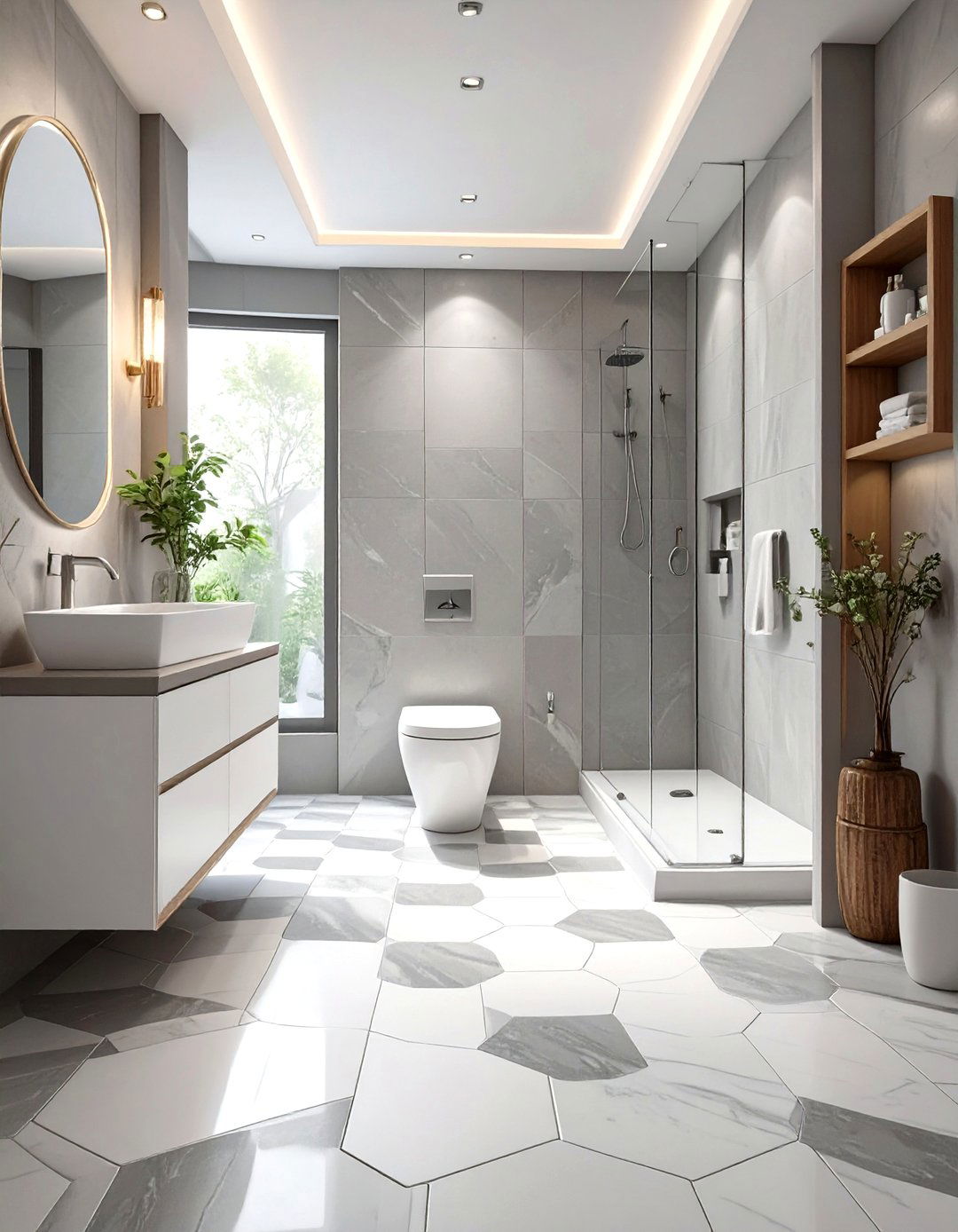 30 Small Grey Bathroom Ideas for a Modern Aesthetic - We Love Home Blog